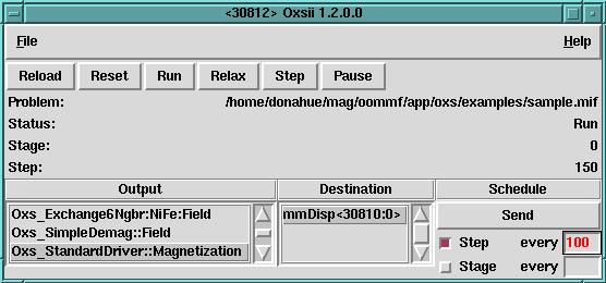 OOMMF eXtensible Solver Interactive Interface: oxsii